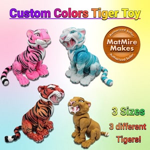 Custom Colors Tiger Toy, Figure, Fidget, 3D Printed, (made to Order ...