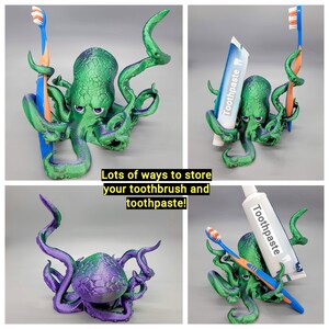 Custom Octopus Toothbrush Holder Ocean Sea Aquatic Desk Accessory ...