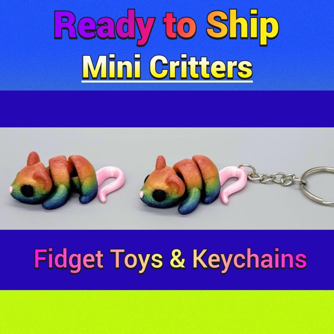 3D Printed Mini Critters Fidget Toy or Keychain - Etsy