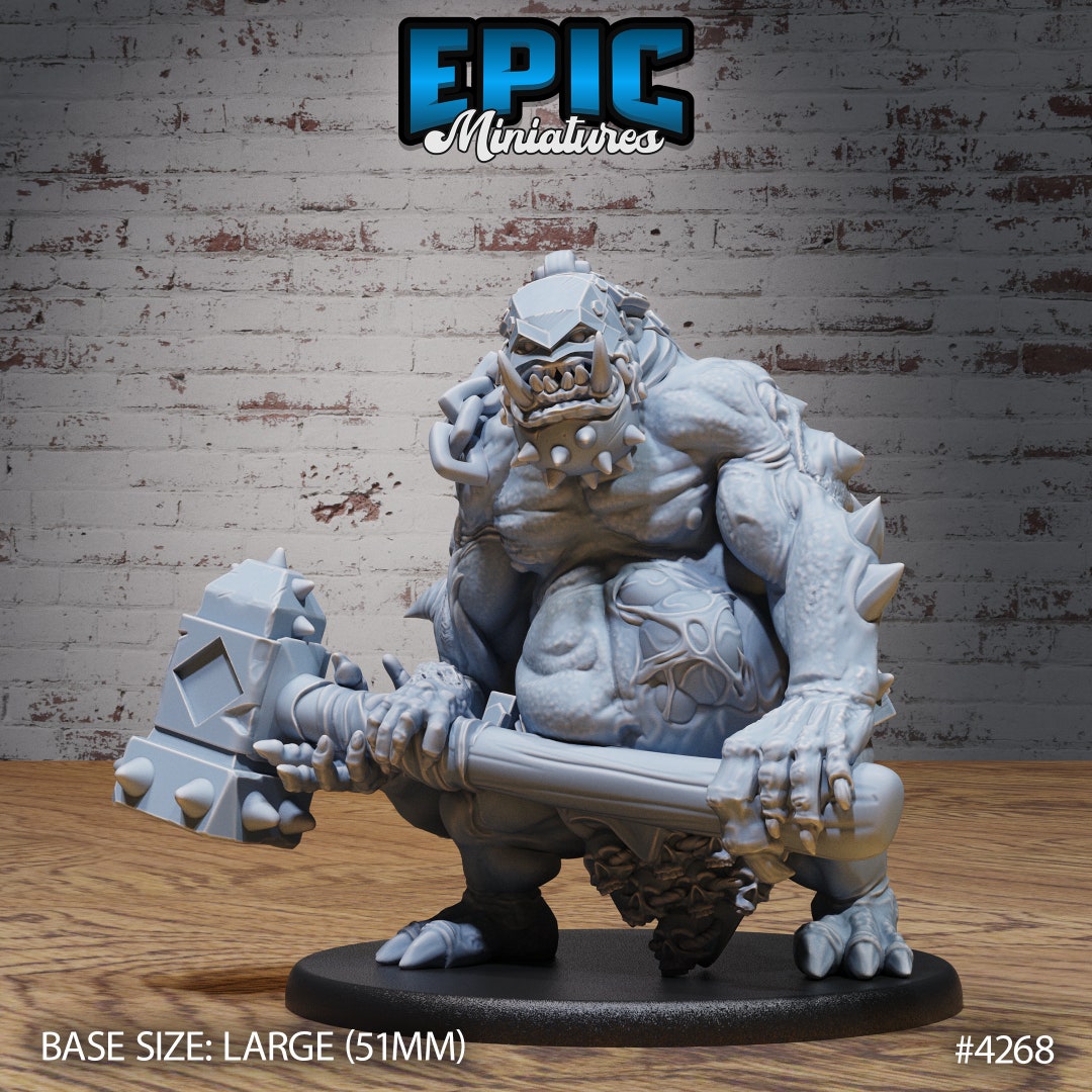 Troll Mutant Hyperfine Resin Epic Miniatures TTRPG Dnd Mini D&D 50mm ...