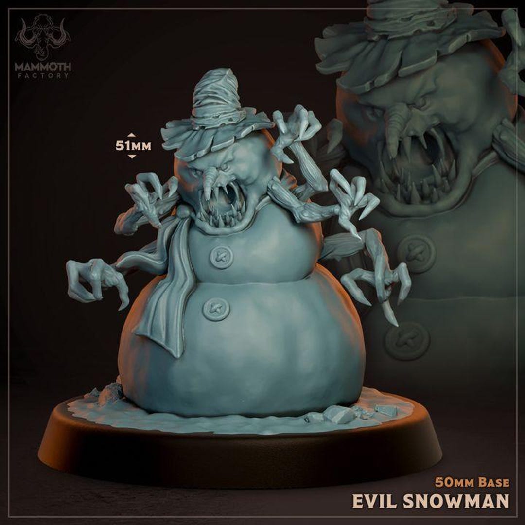 Evil Snowman by Mammoth Factory | D&D | Pathfinder | Fantasy Mini ...