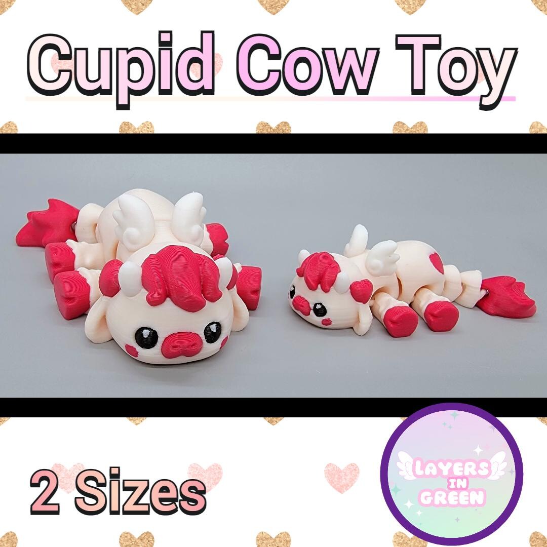 Cupid Cow Toy | Articulated | 3D Printed | Fidget | 2 Sizes - Etsy