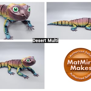 Articulated Leopard Gecko Fidget Toy – Sensory Reptile Lizard for ...