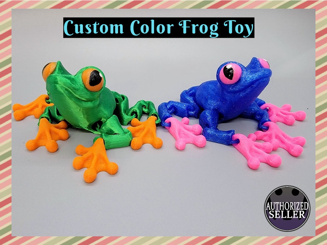 Custom Color Frog Toy, Cinderwing3d, Birthday, Favors, Fun, Fidget ...