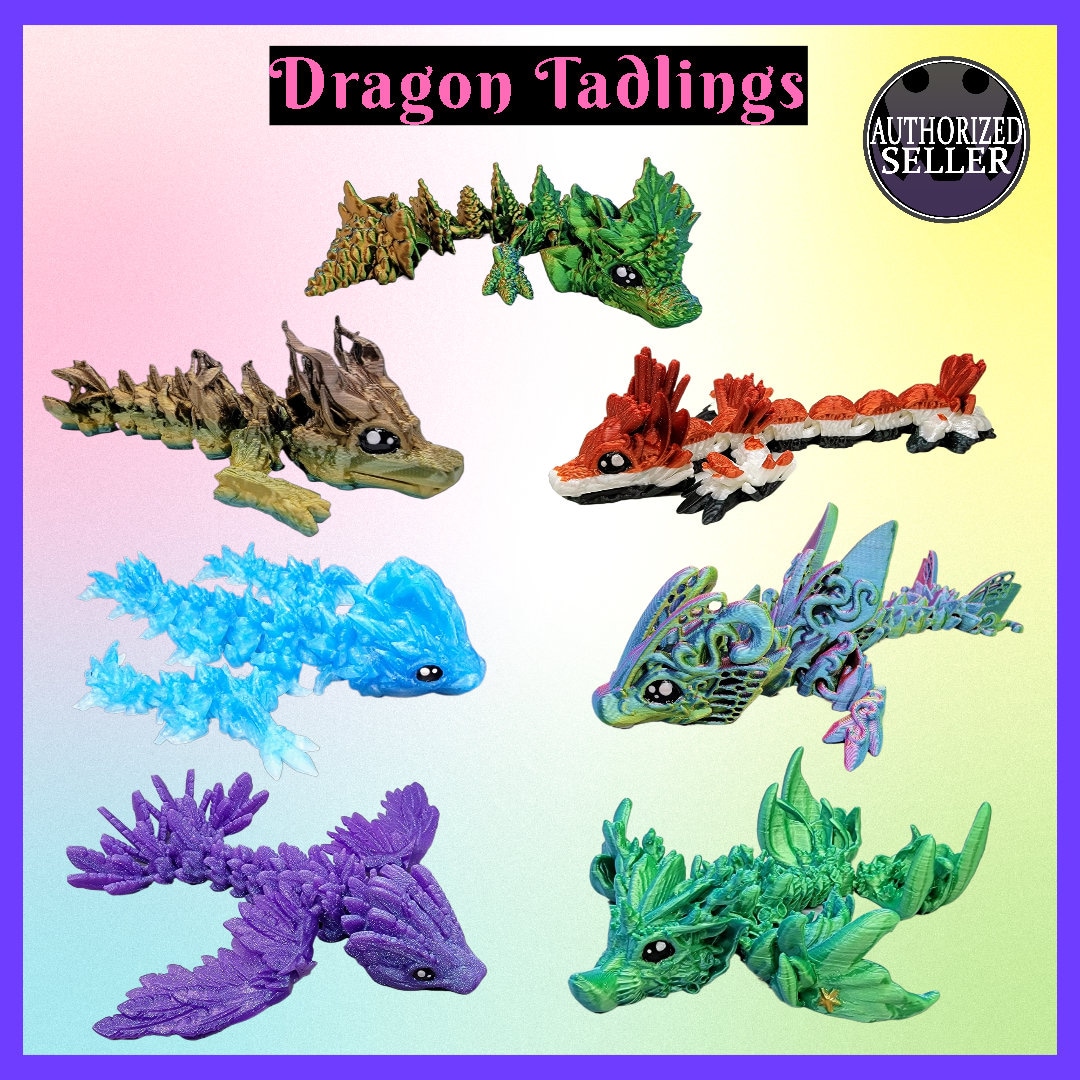 Articulated Dragon Tadling Toys Wyvern Clutch Cute Sensory Fidgets - Etsy