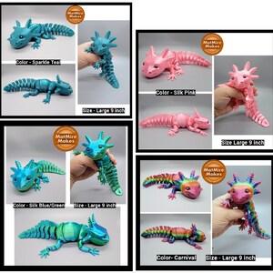 Articulated Happy Axolotl Toy Fidget Sensory Flexi Amphibian - Etsy