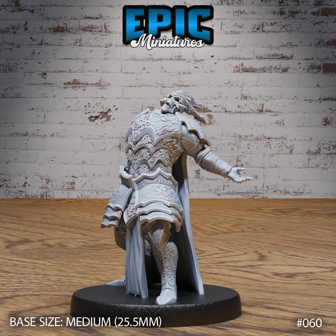 Skeleton Overlord 3 Poses Epic Miniatures TTRPG Dnd Mini D&D Medium ...