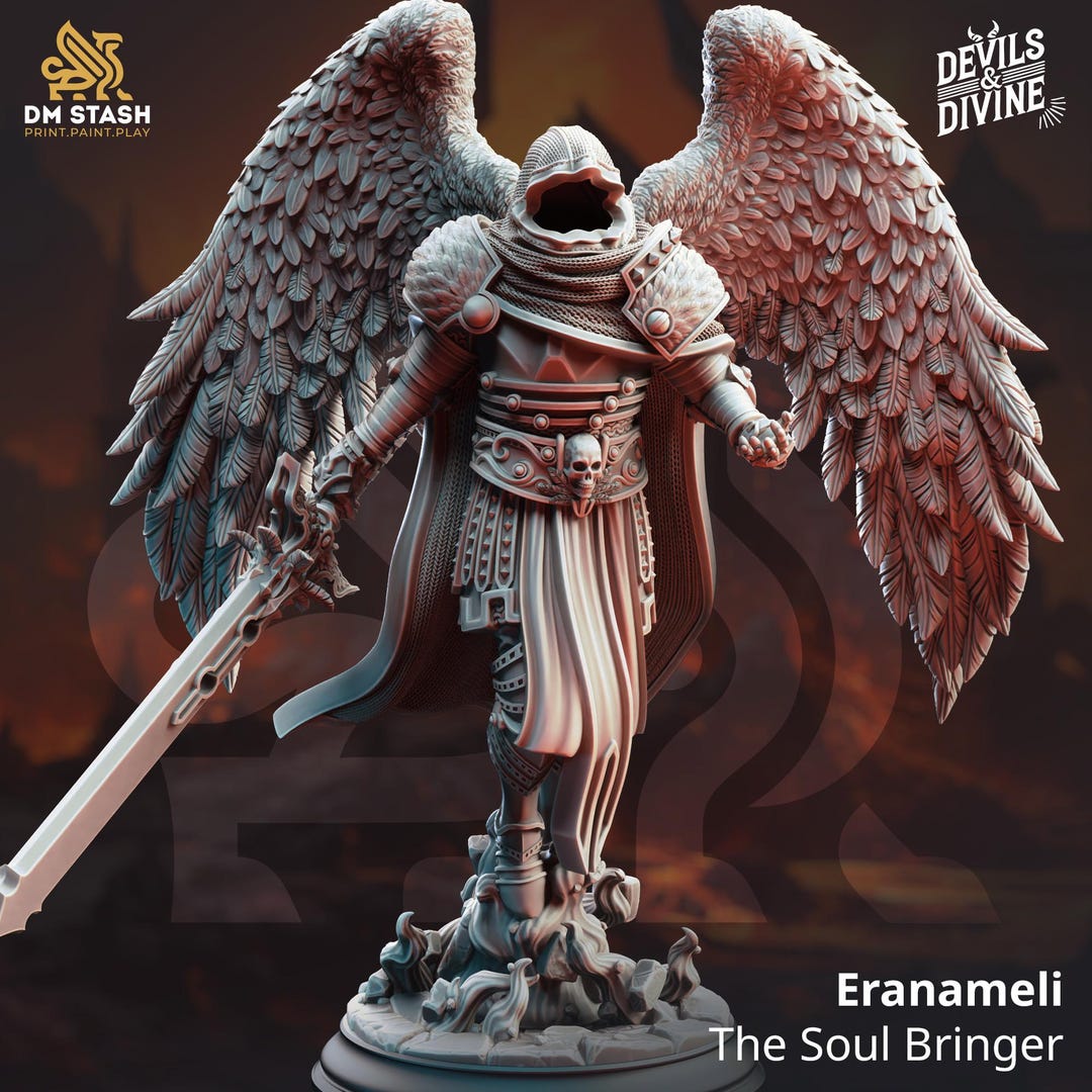 Soulreaper Angel Eranemeli the Soulbringer by DM Stash 32mm 75mm Dnd ...