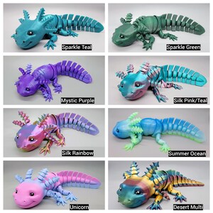 Articulated Happy Axolotl Toy Fidget Sensory Flexi Amphibian - Etsy