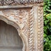 Whitewashed Reclaimed Indian Antique Timber Pillar Hand Carved Mehrab ...