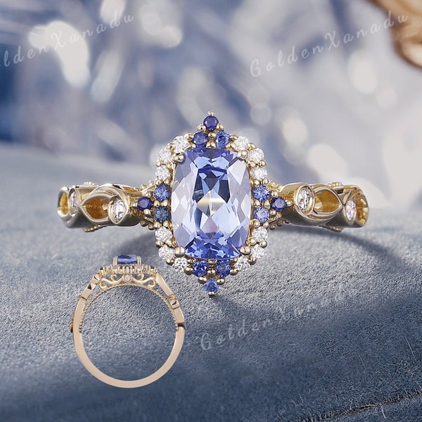 Blue Engagement Ring - Etsy