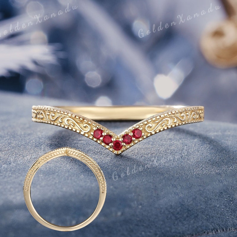 Ruby Wedding Ring - Etsy