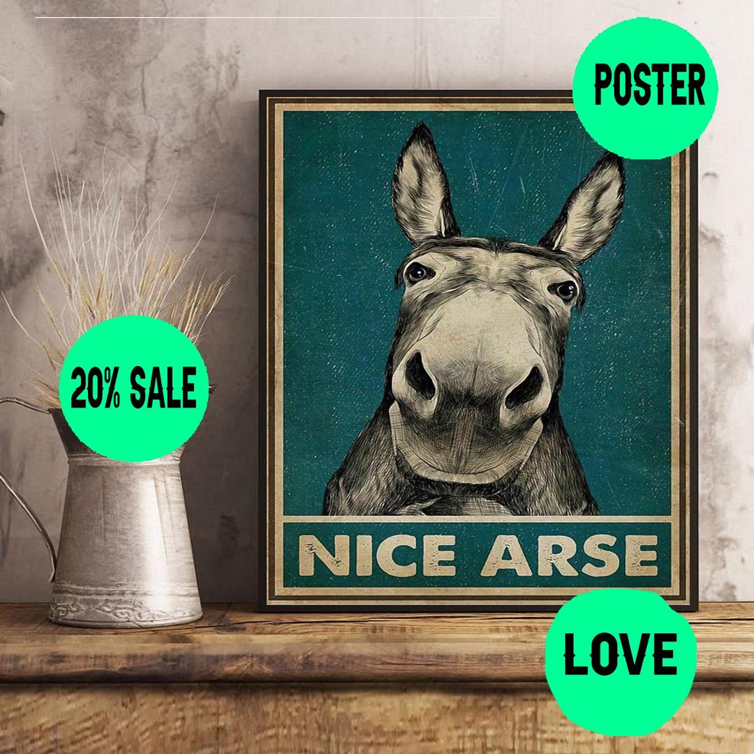 Donkey Nice ᴀrse Poster ᴀrt - Etsy