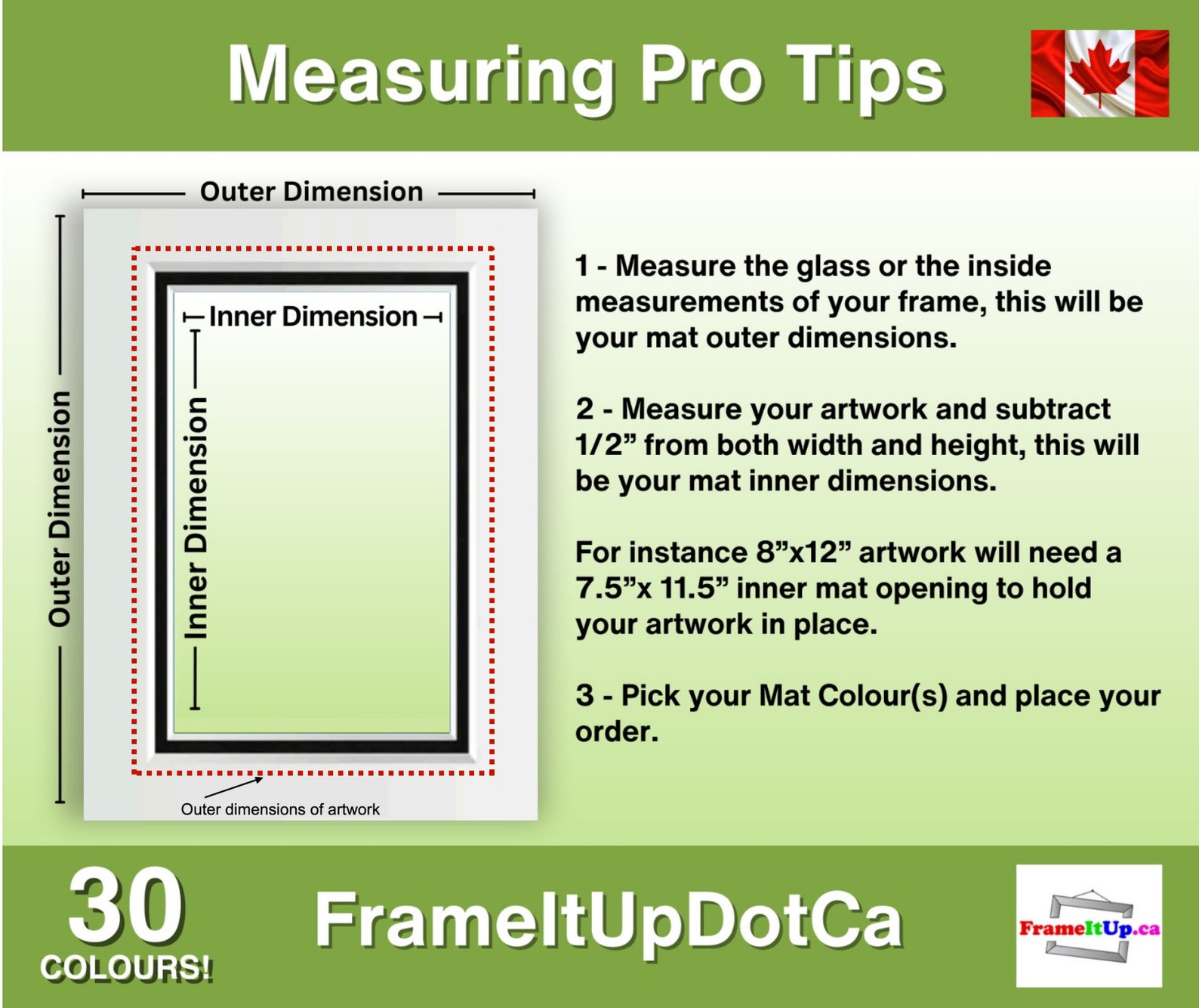 30x30 Frame Custom Cut Mat Board - Personalized Frame for Display Your ...
