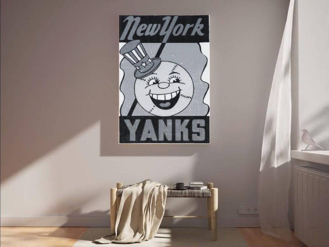 Vintage New York Inspired Baseball Poster Retro Team Wall Art Print ...