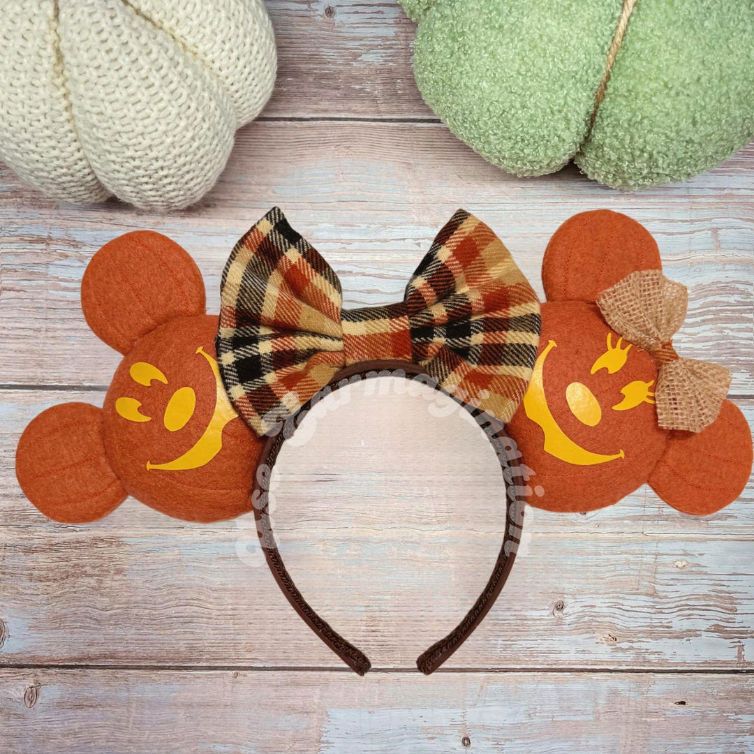 Mickey and Minnie Inspired Pumpkin Ears - Etsy