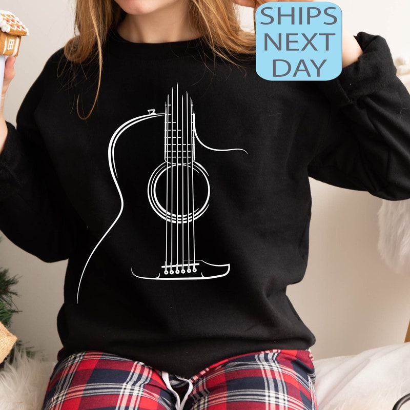 Acoustic Guitar Sweatshirt - Etsy
