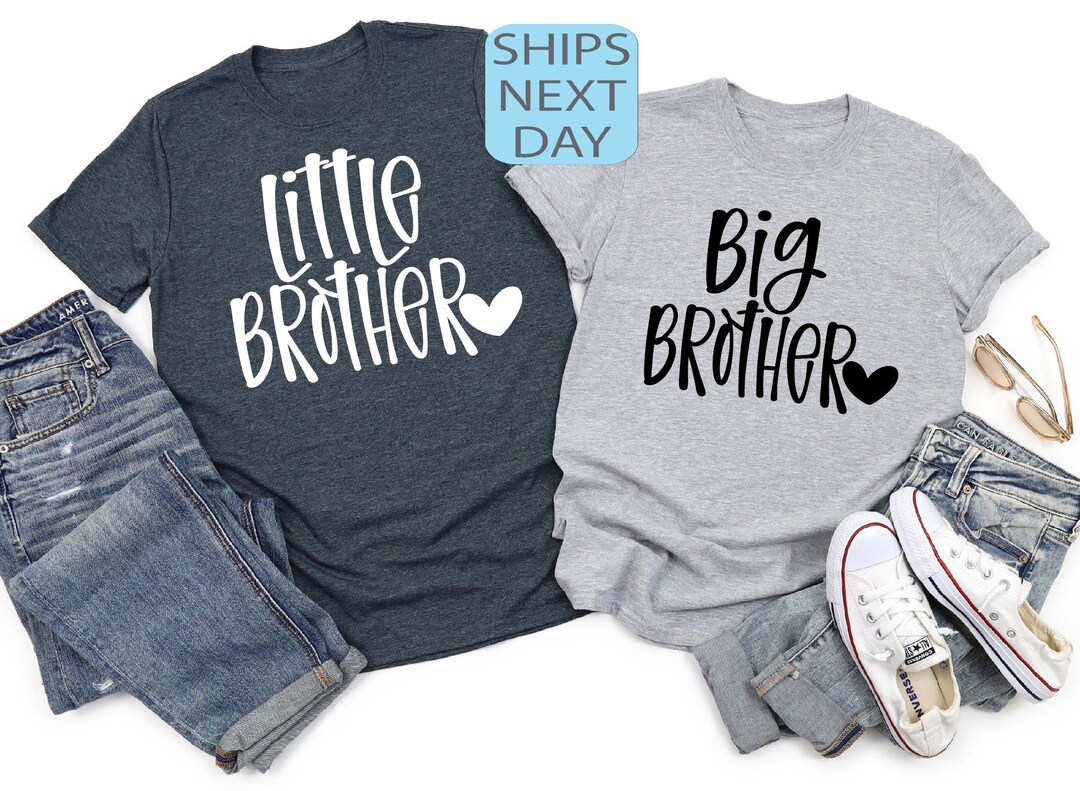 Cute Big Brother Shirt, Cute Little Brother Shirt, Baby Announcement ...