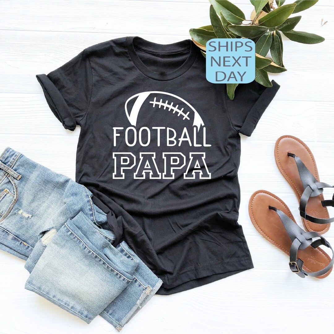 Football Papa Shirt, Grandpa Football Shirt, Game Day Vibes Tee, Gift ...