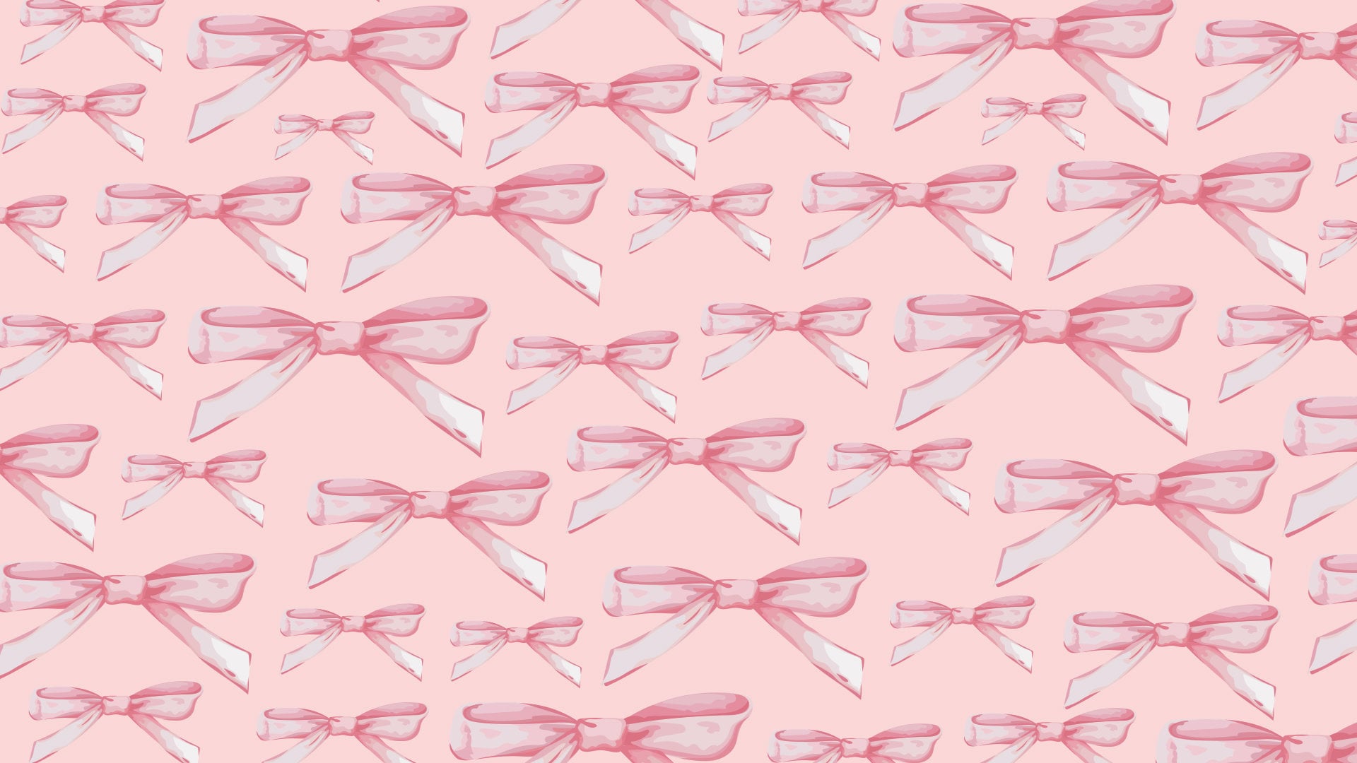 Pink Bow Ribbon Desktop Background - Etsy
