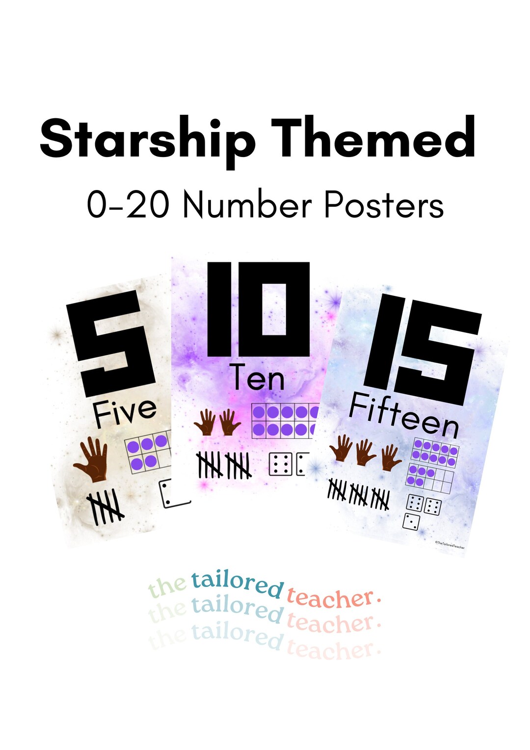 Number Posters | Space | Starship Themed Numeracy Anchor Charts - Etsy