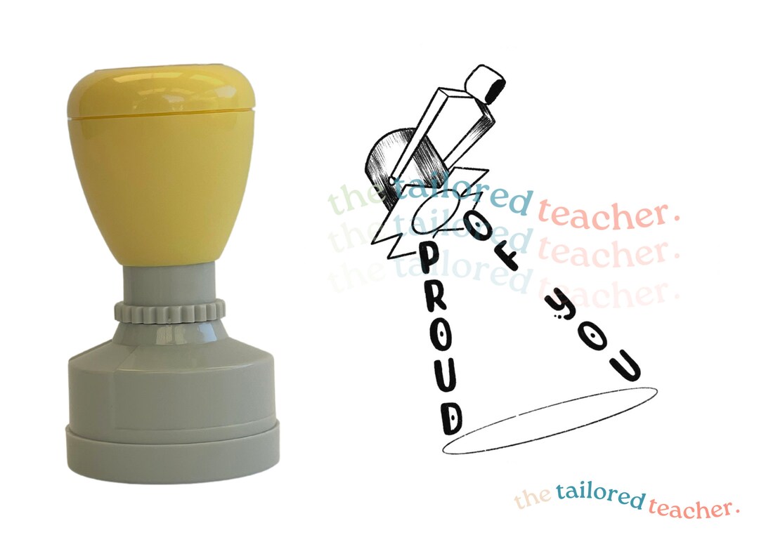 Proud of You - Teacher Feedback Stamp - Etsy