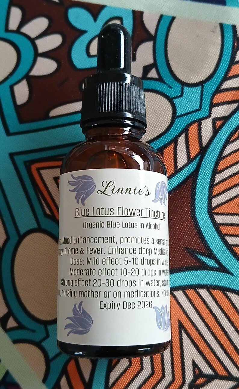 Organic Blue Lotus Tincture 30ml Dropper Bottle - Etsy