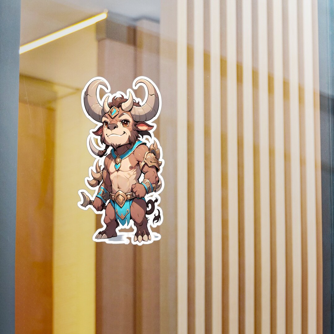Fantasy Minotaur Kiss-cut Vinyl Decal - Etsy