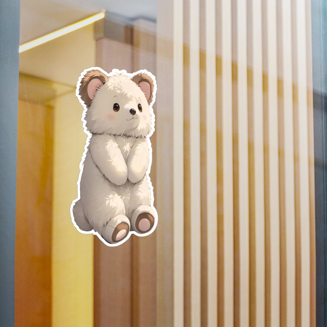 Cute Happy Stuffed Animal Bear Kiss-cut Vinyl Decal - Etsy
