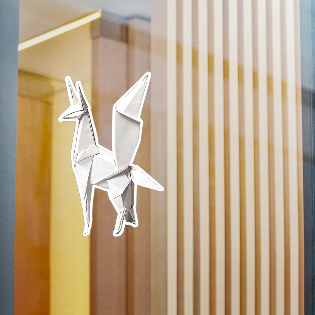 Origami Fox Kitsune Kiss-cut Vinyl Decal - Etsy