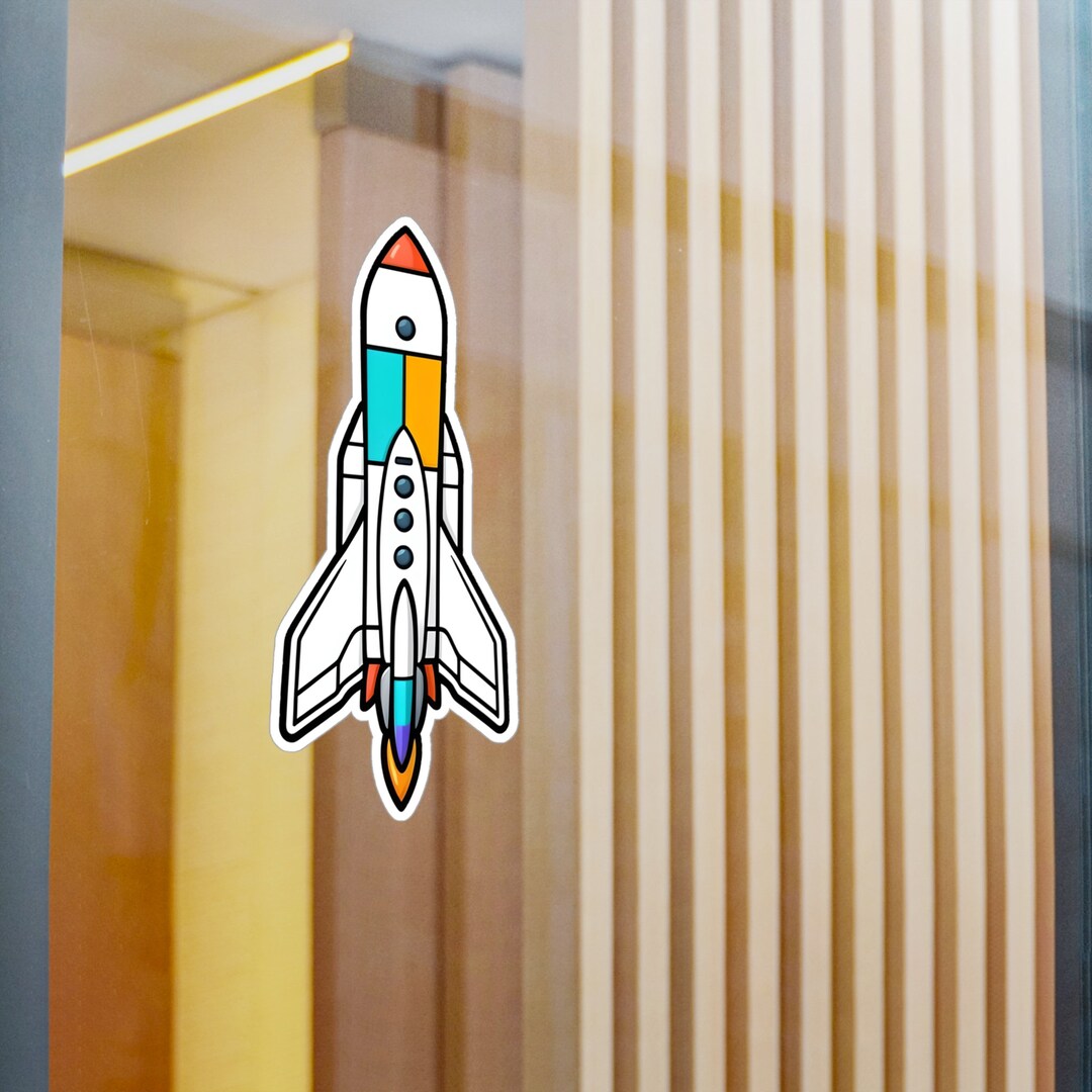 Cute Cartoon Rocket Space Ship Kiss-cut Vinyl Decal - Etsy