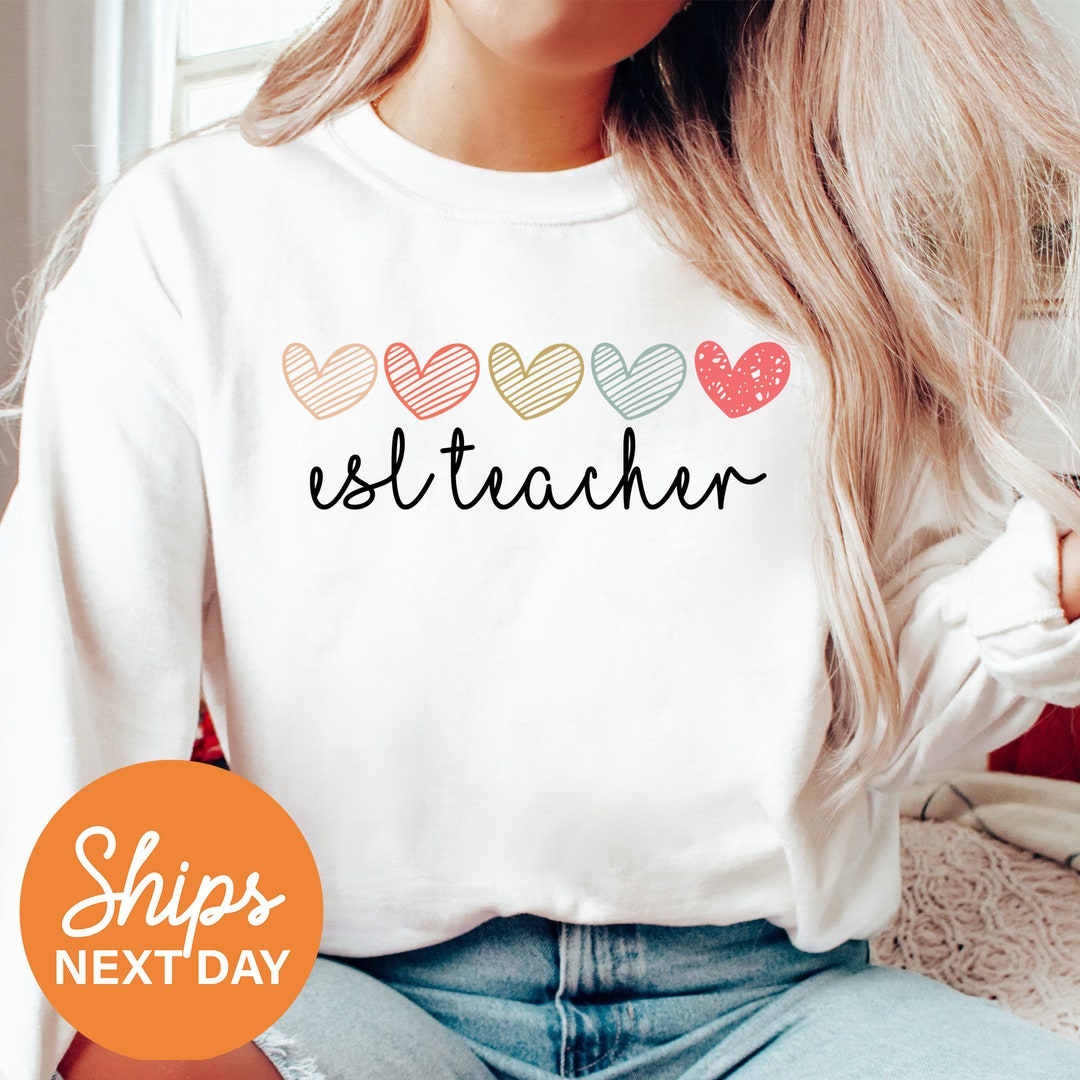 ESL Teacher Sweatshirt, English Teacher Hoodie, Maestra Sweatshirt ...