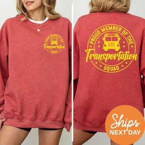 Transportation Squad Sweatshirt, School Bus Driver Sweatshirt, School ...