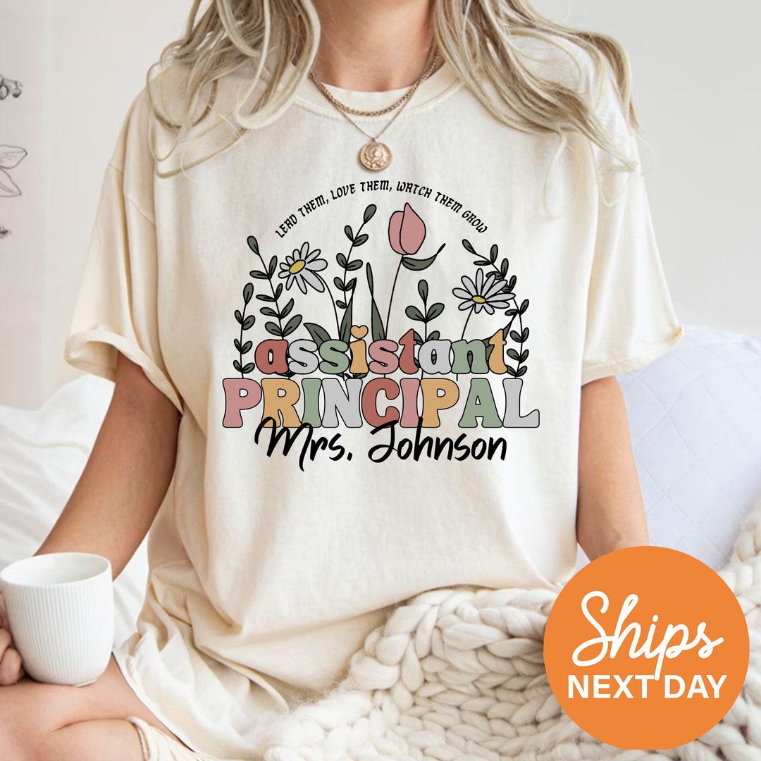 Personalized School Assistant Principal T-shirt, Custom Shirt Gift for ...