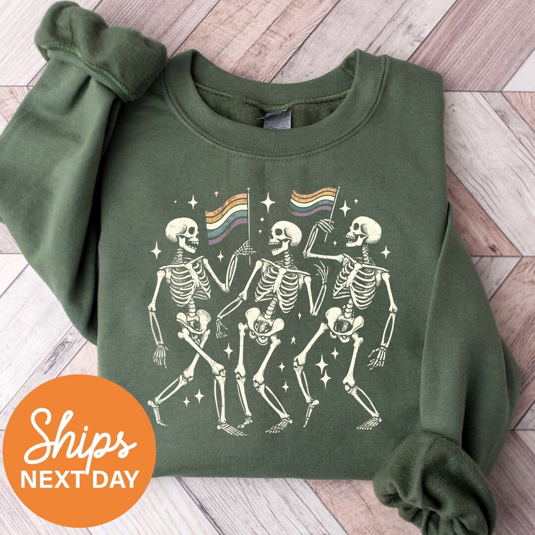 Skeleton Pride Sweatshirt, LGBT Sweatshirt, Gay Rights, Lesbian ...
