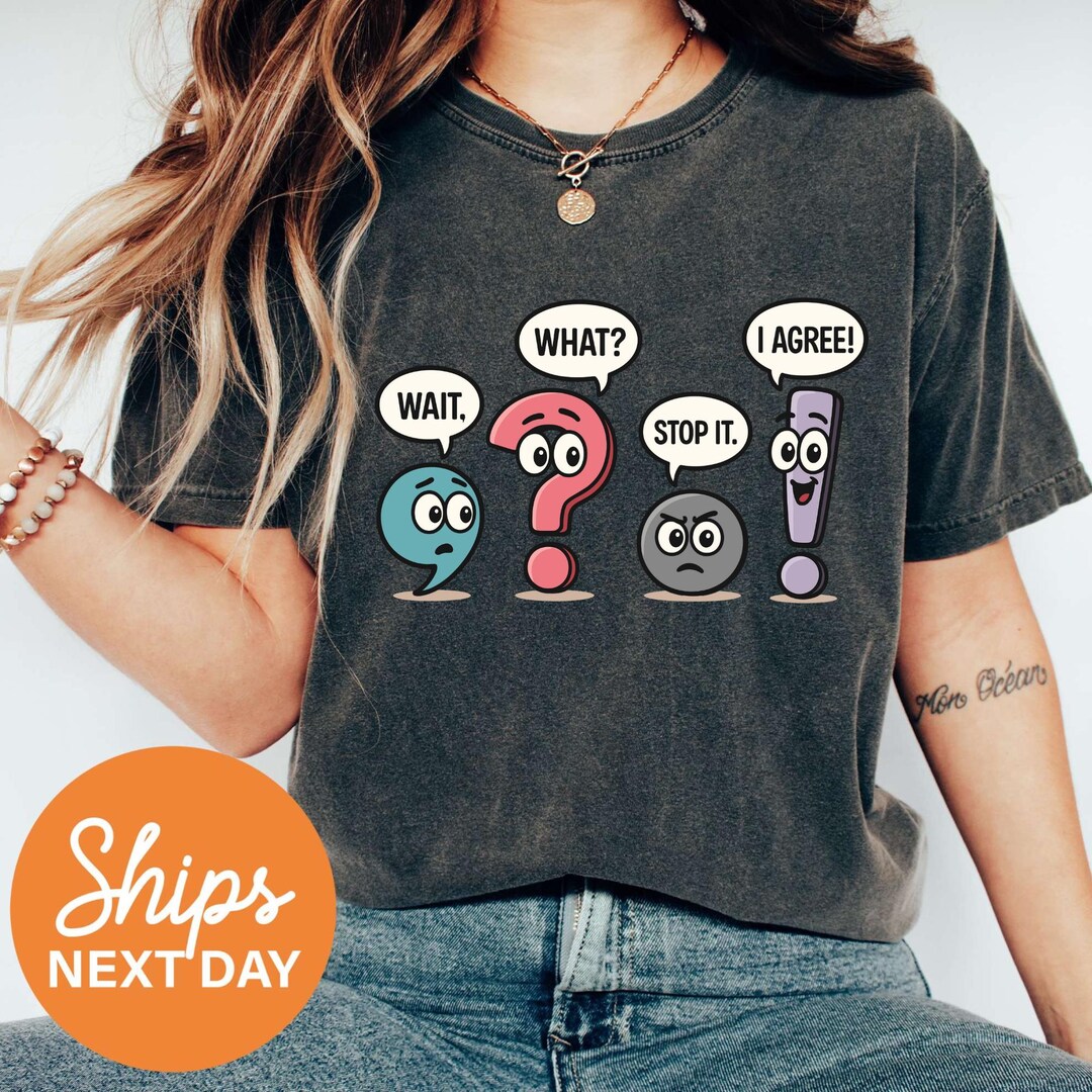 Funny Grammar Teacher Shirt, Punctuation Shirt, English Teacher Gift ...