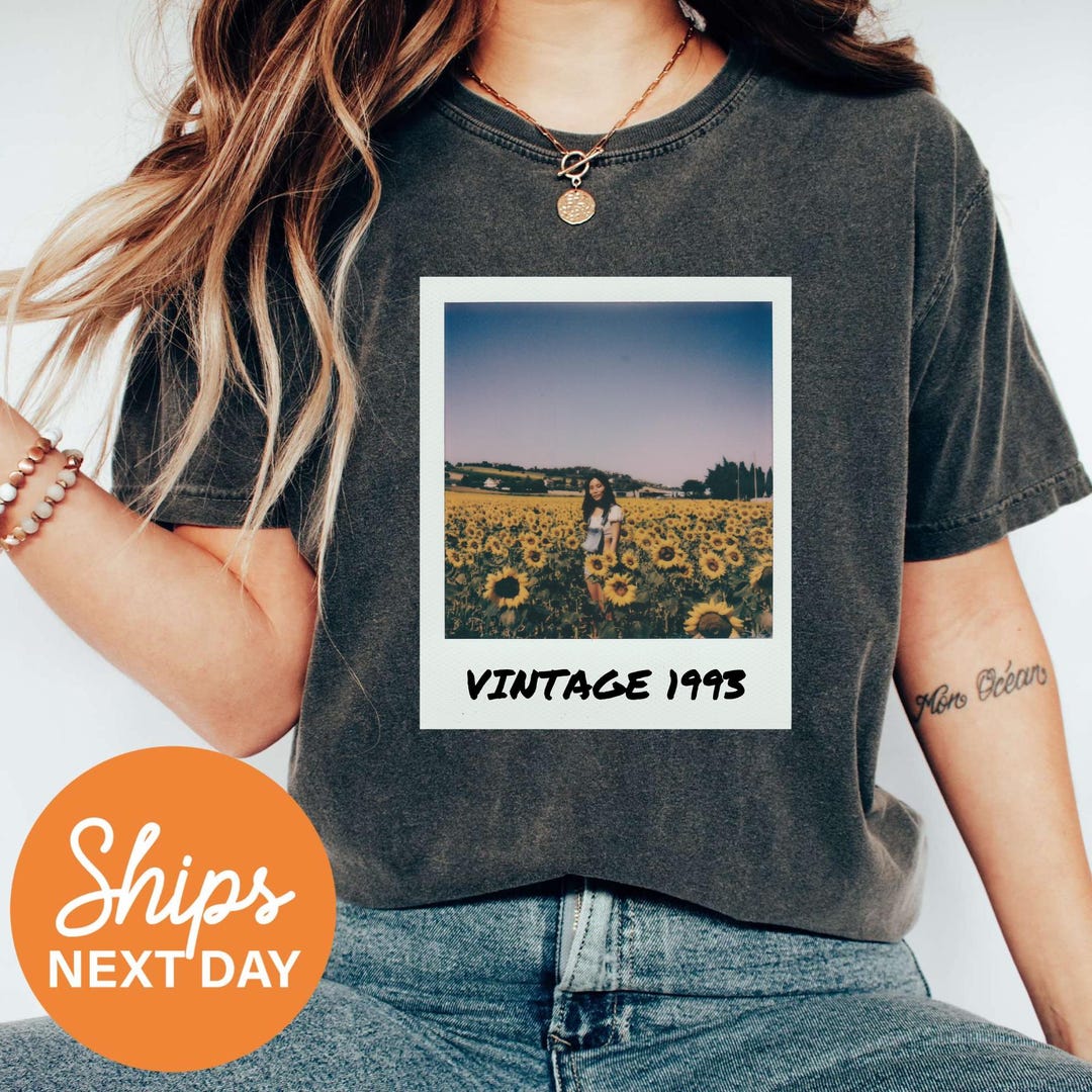 Custom Vintage Photo Shirt With Custom Text, Custom Picture Shirt ...