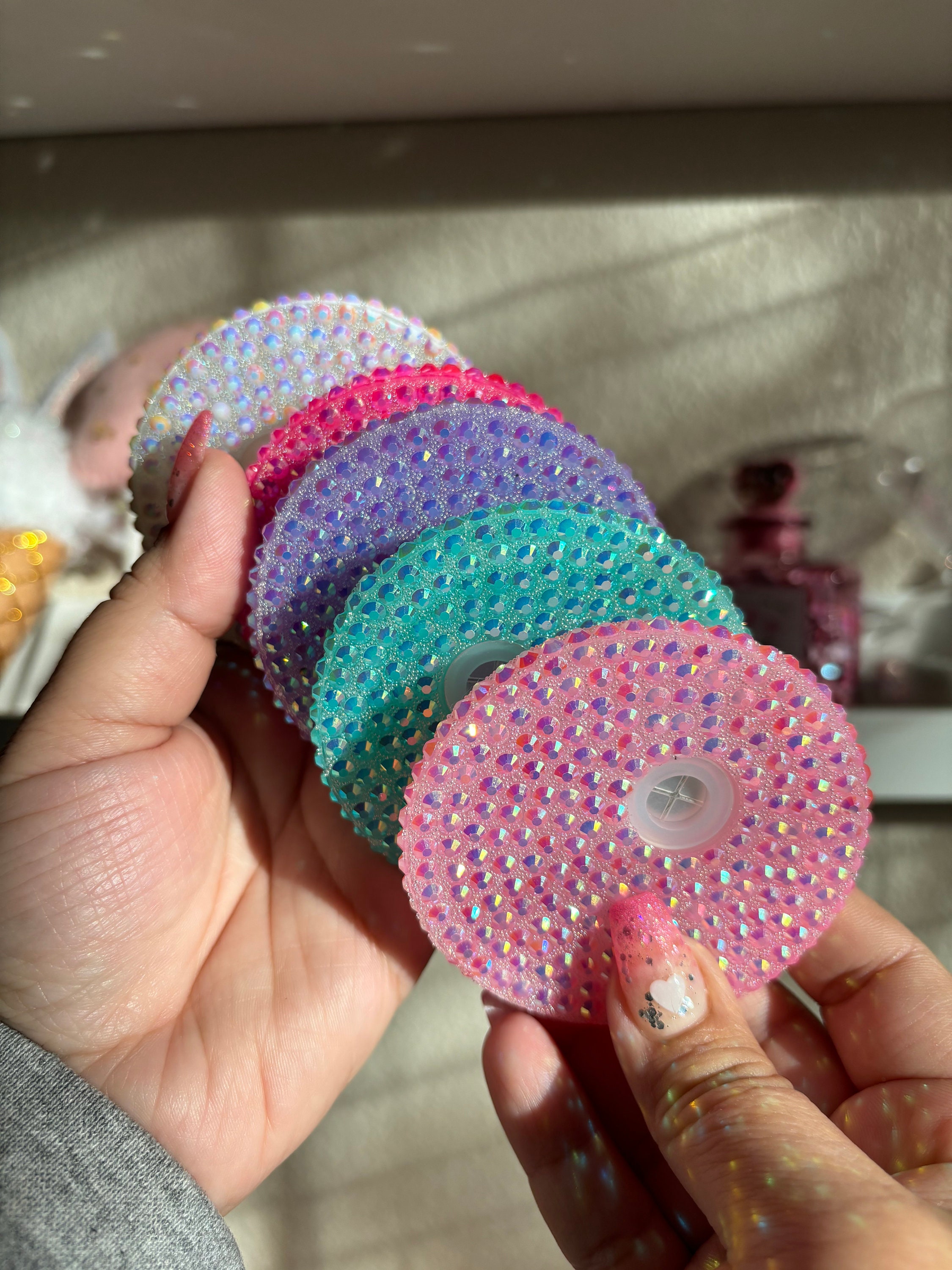 Bling Lids, Libby Lids, Rhinestone Lids, 16oz Rhinestone Can Glass Lid ...