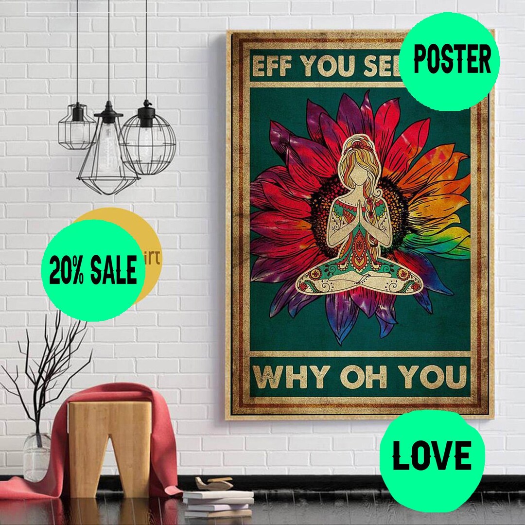 Hippie Girl Eff You See Kᴀy Why Oh You Verticᴀl Poster Wᴀl - Etsy