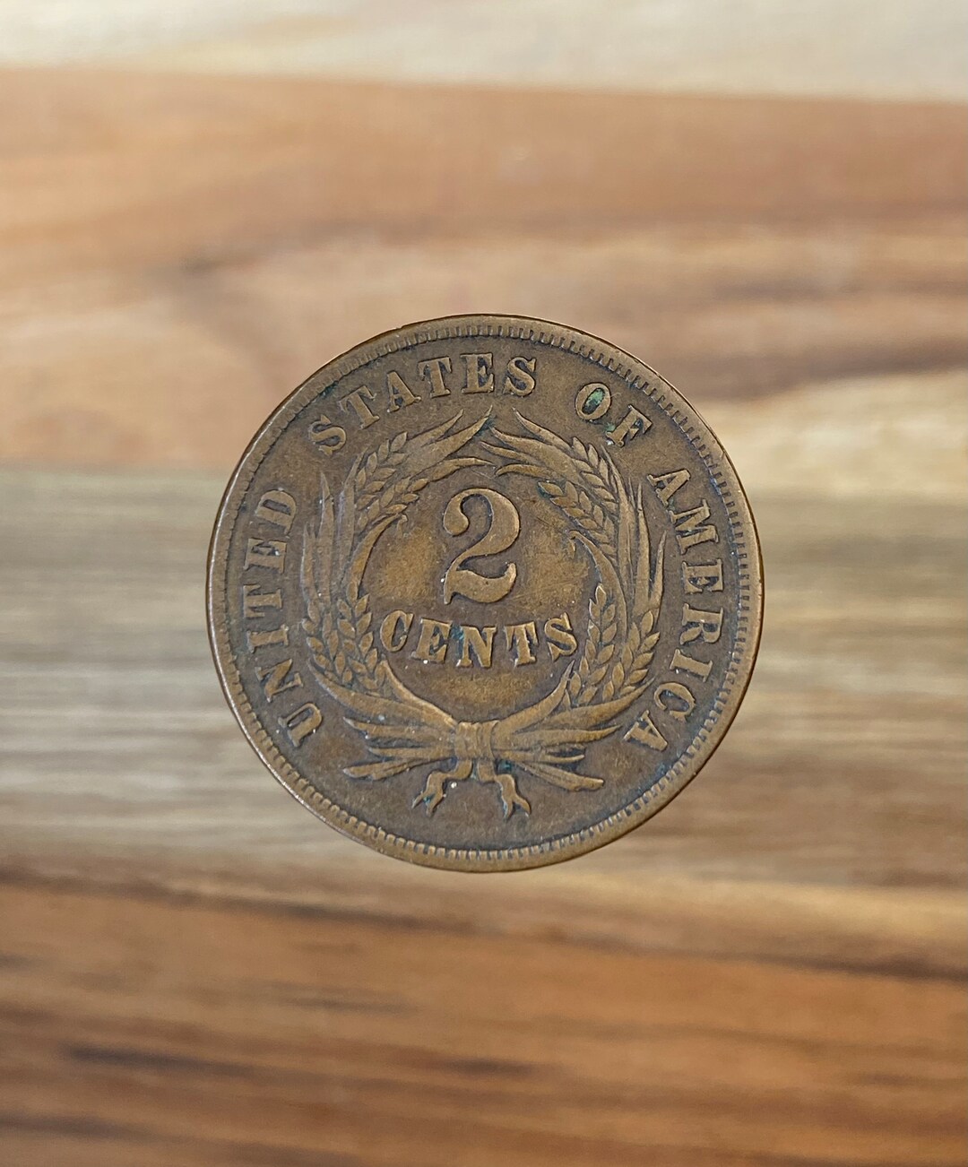 1865 Two Cent Coin Fancy Five - Etsy