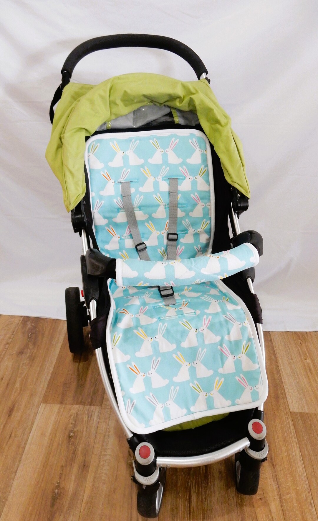 Pram Liner and Velcro Bar Cover Options padded & Cotton Outer Baby and ...