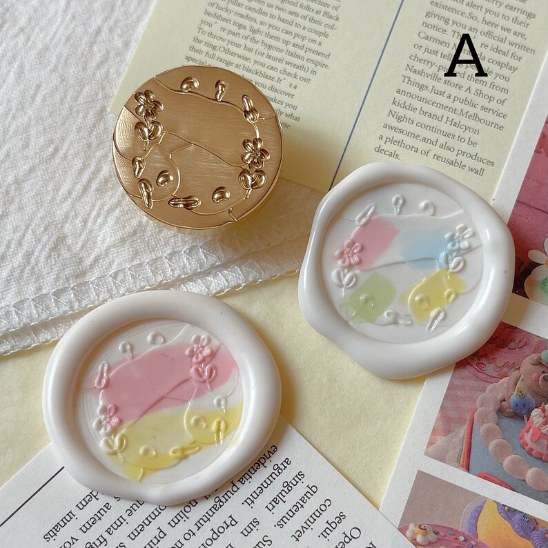 Wax Stamps Birthday Cake Bear Cream Stamps / for Invitation - Etsy
