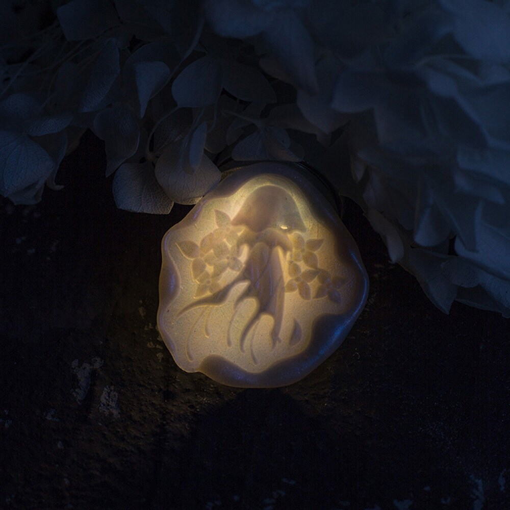 Wax Stamp Peach Blossom Jellyfish Alien Embossed Seal Handle - Etsy