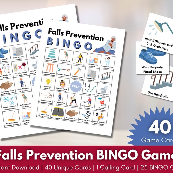 Fall Prevention Bingo - Etsy