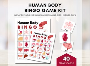Human Body Anatomy BINGO Game Body Organs Classroom - Etsy Canada