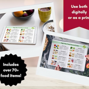 Fiber Food Guide, Fiber Food Sources, Grocery List for Fiber, Patient ...