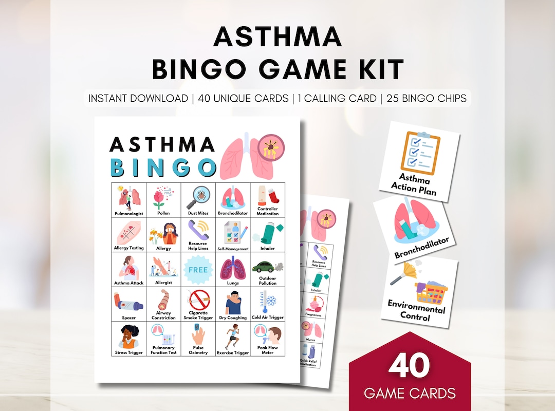 Asthma BINGO Game, Health Bingo, Health Games, Patient Education ...