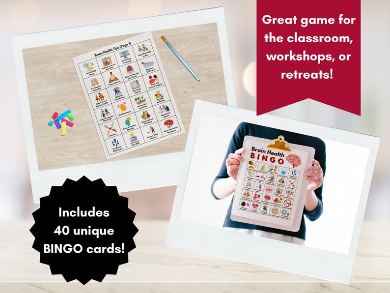 Brain Health BINGO Game, Mental Health Bingo, Mental Fitness Game ...