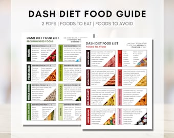 DASH Diet Food Guide, Low Sodium Grocery List, High Blood Pressure Diet ...