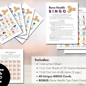 Health BINGO Game Bundle, Includes 4 Games: Brain Health, Heart Health ...